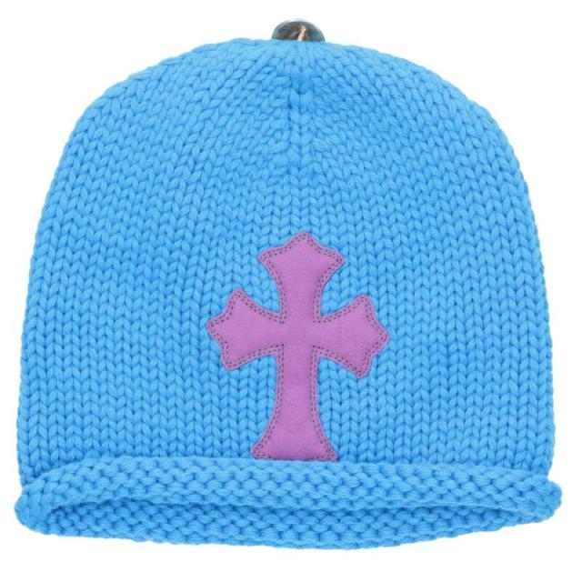 クロムハーツ サイズ:ONE SIZE  BEANIE CASH クロスパッチ付きカシミアビーニー 中古 SJ02