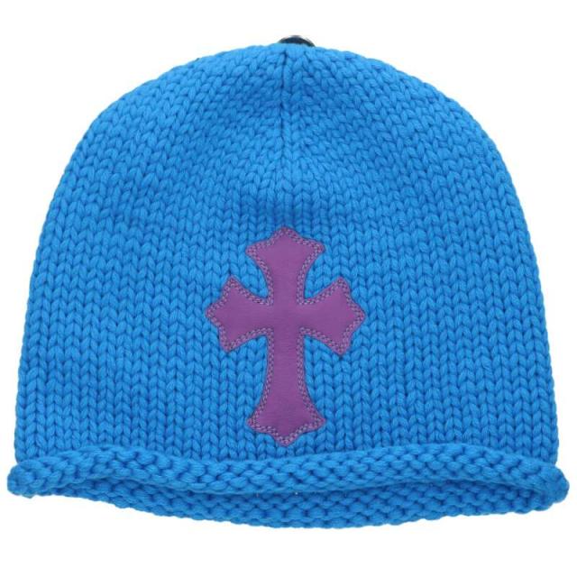 クロムハーツ サイズ:ONE SIZE  BEANIE CASH クロスパッチ付きカシミアビーニー 中古 GZ11