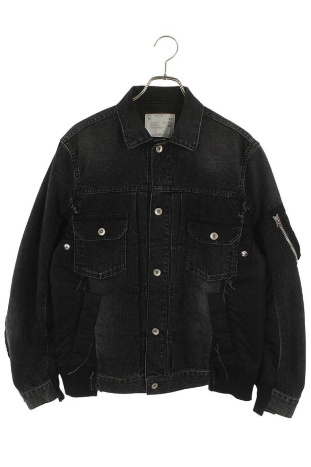 サカイ サイズ:1  SCM-022 ダメージ加工MA-1デニムジャケット 中古 BS99