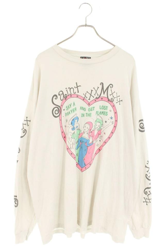 セントマイケル サイズ:XXXL  24SS  SM-YS8-0000-020 ピンクハートプリント長袖カットソー 中古 SB01