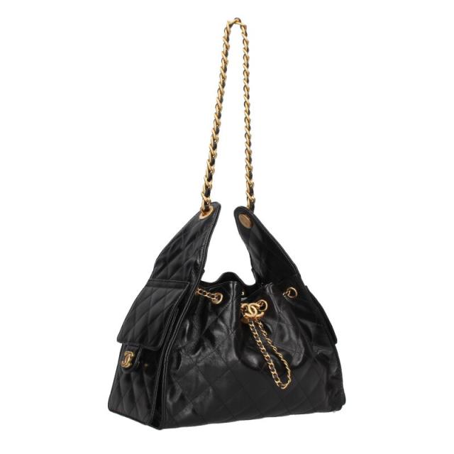 シャネル   AS5293 シャネル25 スモール シャイニーカーフスキンハンドバッグ 中古 GZ14