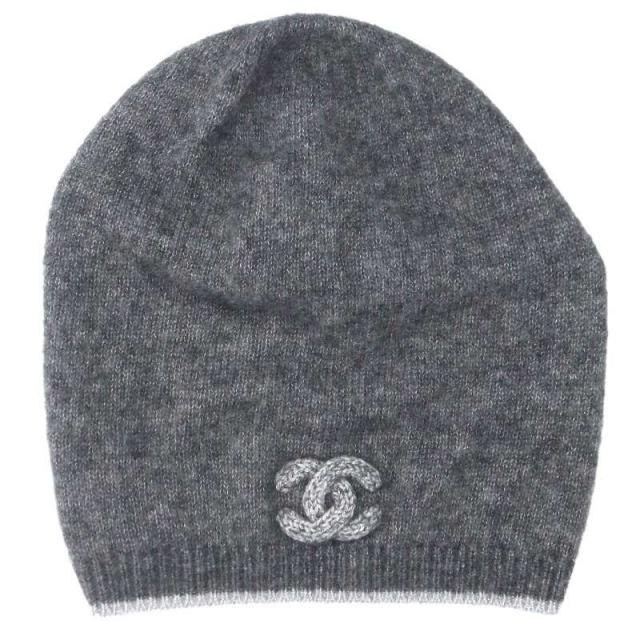 シャネル  ココマークカシミヤニット帽子 中古 BS99