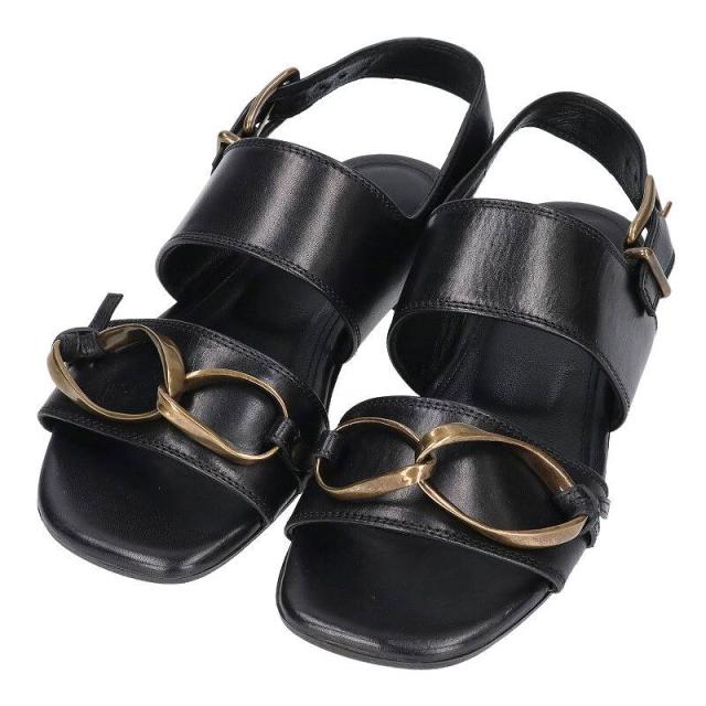 ドリスヴァンノッテン サイズ:35.5 レザーストラップオープントゥサンダル 中古 BS99