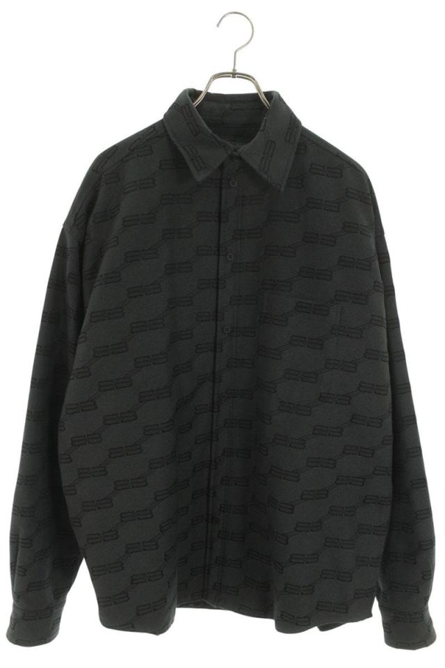 バレンシアガ サイズ:44  719873 TM030 BBロゴ中綿入りジャケットブルゾン 中古 OM10