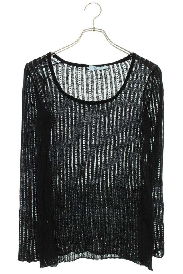 プラダ サイズ:40  P24H25 シースルーモヘアナイロンニット 中古 BS99