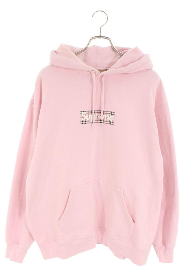 シュプリーム  バーバリー サイズ:L  Burberry Box Logo Hooded Sweatshirt バーバリーボックスロゴパーカー 中古 OM10