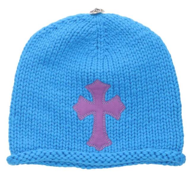 クロムハーツ   BEANIE CASH クロスパッチ付きカシミアビーニーニットキャップ 中古 SJ02