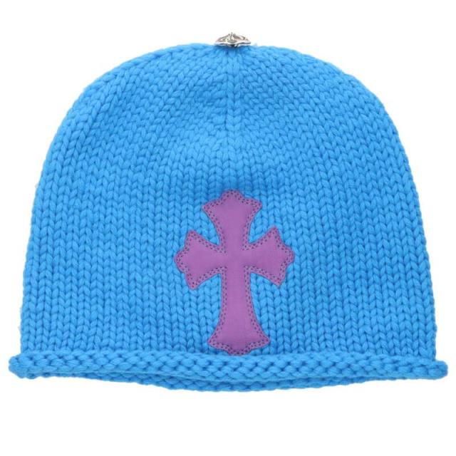 クロムハーツ   BEANIE CASH クロスパッチ付きカシミアビーニーニットキャップ 中古 SJ02