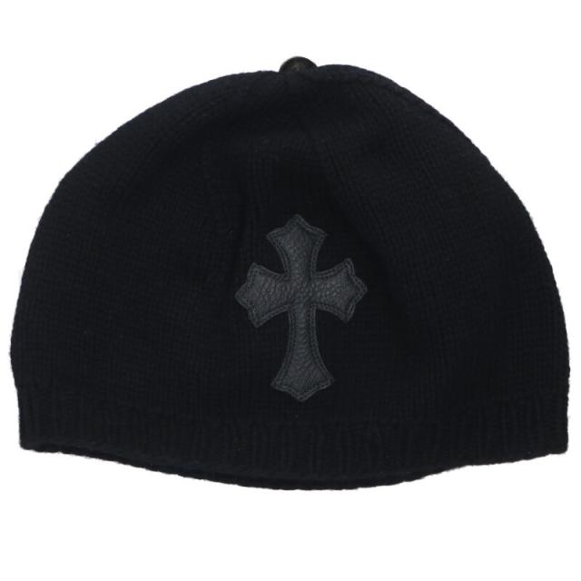 クロムハーツ   BEANIE CASH クロスパッチ付きカシミアビーニーニットキャップ 中古 OS06