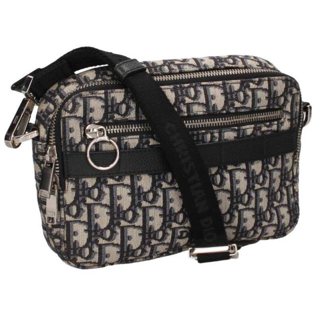 ディオール   サファリ オブリーク キャンバス×レザーショルダーバッグ 中古 OM10