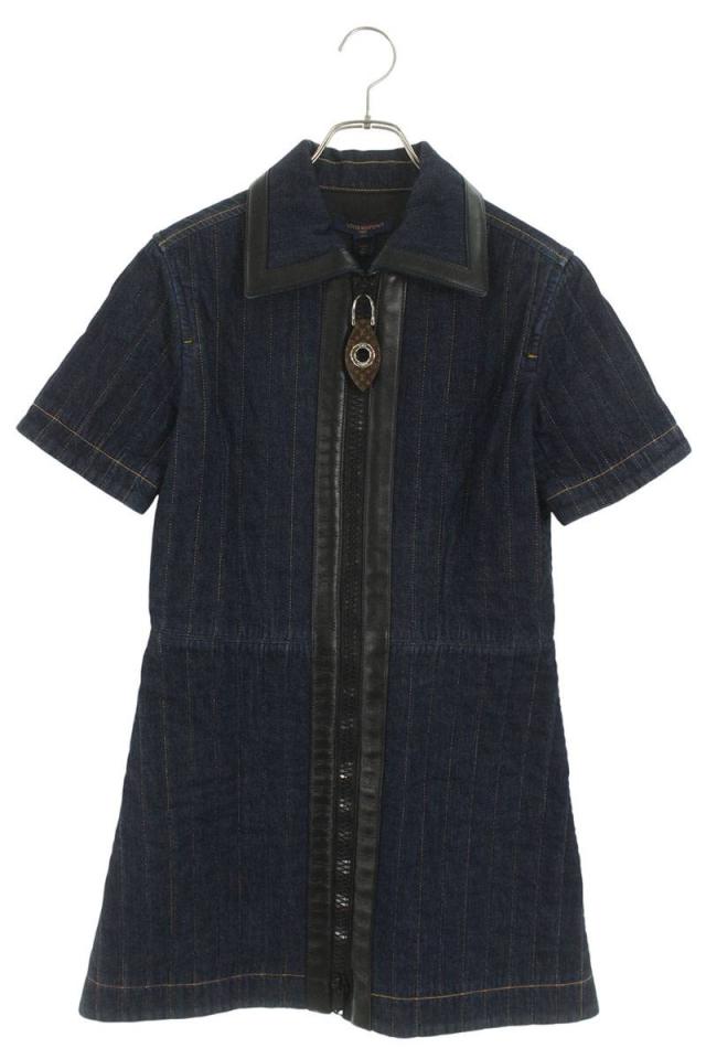 ルイヴィトン サイズ:34  RW232W AAE FPDR34 ジップアップデニムドレスワンピース 中古 BS99