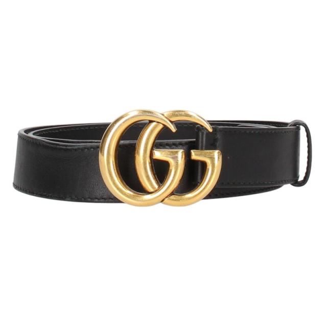 グッチ サイズ:90  414516 GGマーモントレザーベルト 中古 BS99