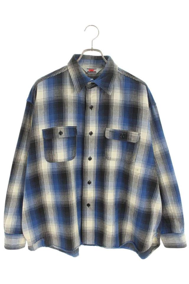 セントマイケル サイズ:XL  SM-HR1-0000-C53 フランネルチェック長袖シャツ 中古 FK04