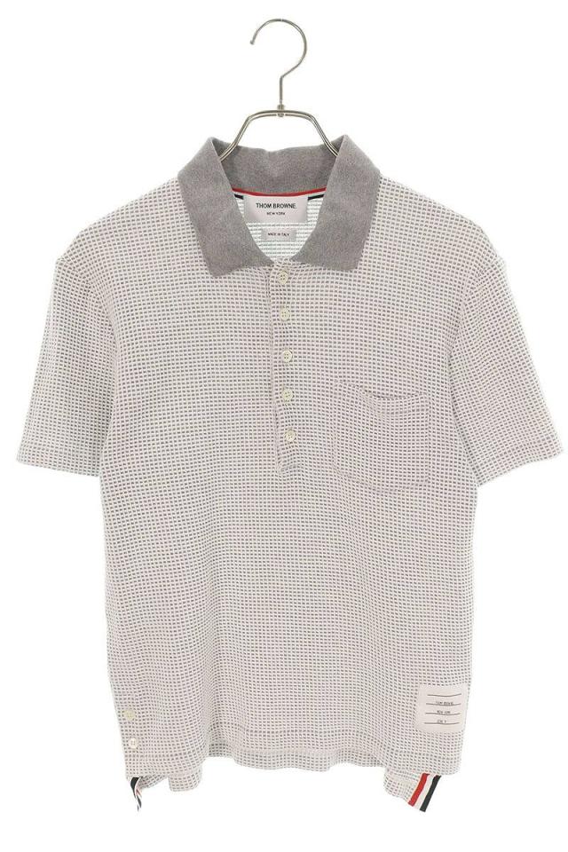 トムブラウン サイズ:0  MJP147A-08136055 ワッフル半袖ポロシャツ 中古 BS99