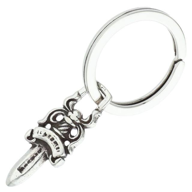 クロムハーツ   RNG&No5 DGGR キーリング#5ダガー シルバーウォレットチェーン 中古 SS07