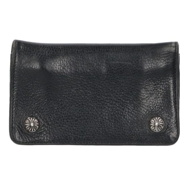 クロムハーツ   1ZIP 1ジップ クロスボタンレザーウォレット財布 中古 OK15