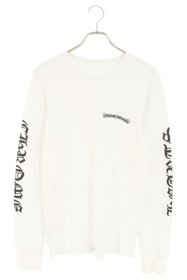 クロムハーツ サイズ:L  Thermal L S アームロゴプリントサーマル長袖カットソー 中古 FK04