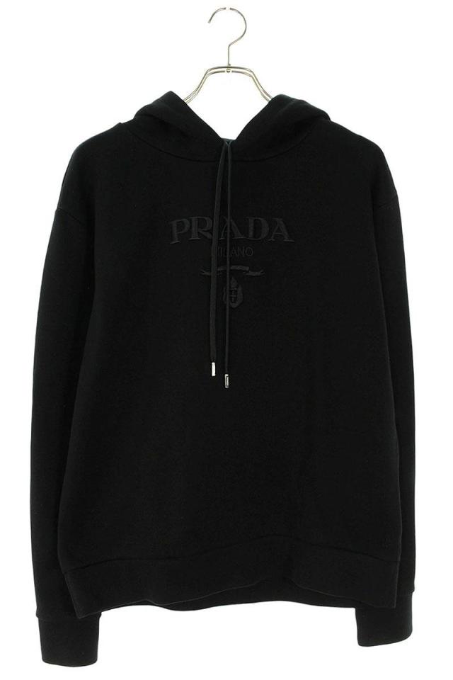 プラダ サイズ:L  UJL34A フロントロゴ刺繍プルオーバーパーカー 中古 SS13