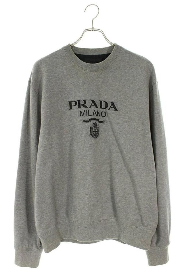 プラダ サイズ:L  UJL148 フロントロゴプリントスウェット 中古 SS13