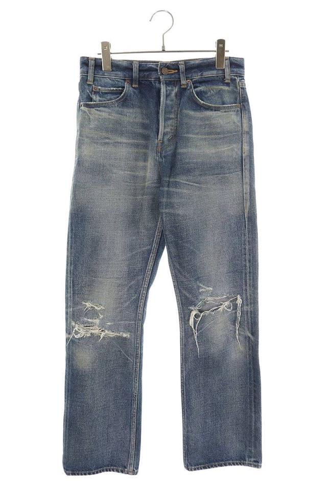 セリーヌ サイズ:26インチ  N589 269P 07CX ウェスリーデストロイクラッシュウォッシュドデニムパンツ 中古 SB01