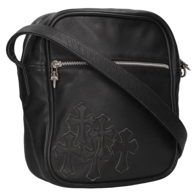クロムハーツ   TAKA BAG タカバッグ セメタリークロスパッチレザーショルダーバッグ 中古 OK15