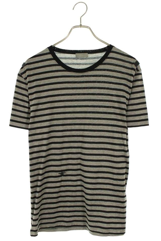 ディオールオム サイズ:M  04AW  4SH7060127 BEE刺繍ボーダーTシャツ 中古 SB01