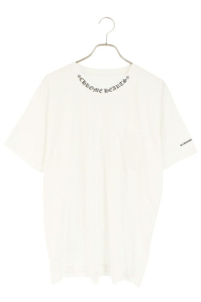 クロムハーツ サイズ:L  CH T-SHRT 1 ネックロゴTシャツ 中古 SJ02