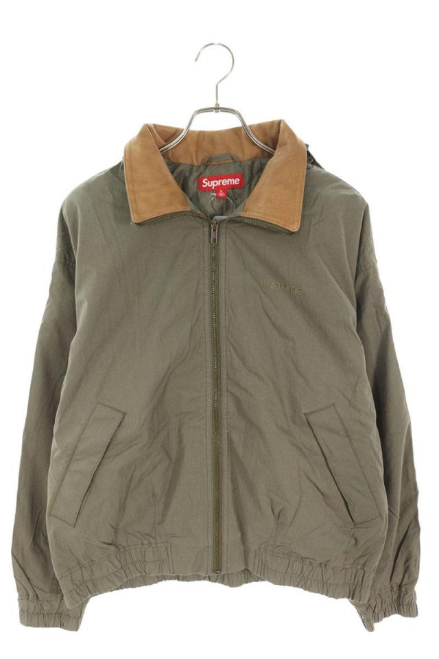 シュプリーム サイズ:M  25SS  Leather Collar Utility Jacket レザーカラーユーティリティジャケットブルゾン 中古 SB01