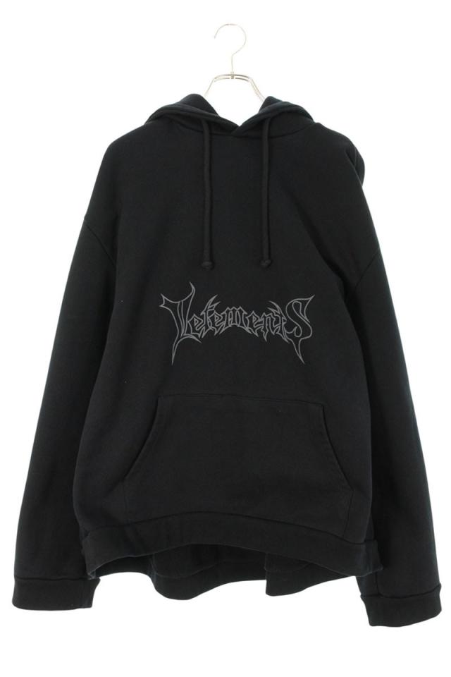 ヴェトモン サイズ:XS  15AW  l Logo Hoodie メタルロゴプルオーバーパーカー 中古 OM10