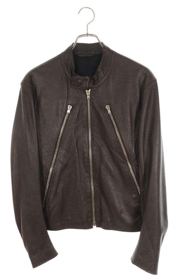 マルタンマルジェラ14 サイズ:44  5zip Leather Jacket 八の字ライダースレザージャケット 中古 SB01