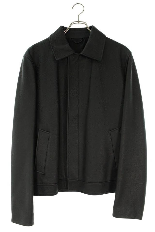 ルイヴィトン サイズ:50  22AW  RM222M RMT HNL08W ダミエスプレッドレザージャケット 中古 SS13