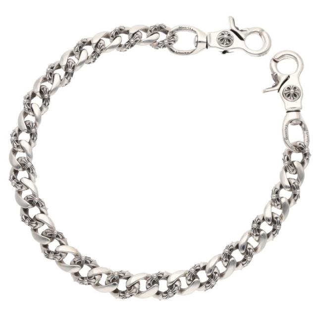 クロムハーツ サイズ:ロング  FANCY LONG-2 2クリップロングファンシー シルバーウォレットチェーン 中古 SS07