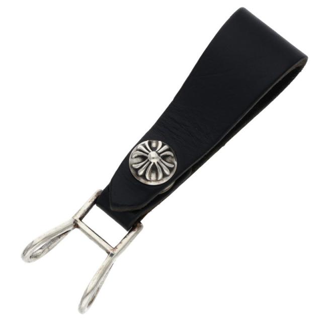クロムハーツ   BELT LOOP クロスボールボタンレザーベルトループ 中古 OS06