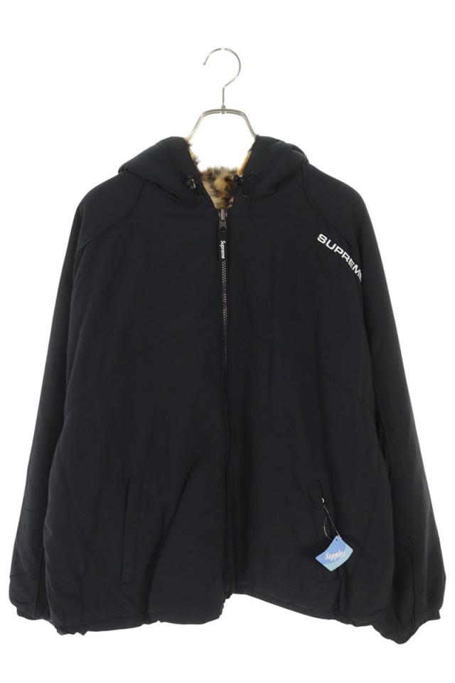 シュプリーム サイズ:XL  25SS  Faux Fur Reversible Hooded Track Jacket フェイクファーリバーシブルトラックジャケットブルゾン 中古 OM10