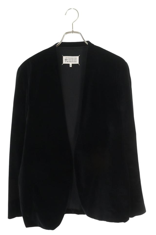 メゾンマルジェラ サイズ:48  16AW  S50BN0299 ノーカラーベロアジャケット 中古 SB01