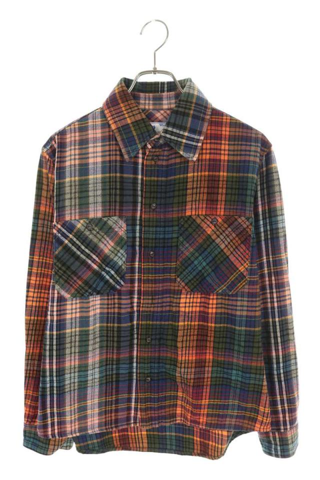 オフホワイト サイズ:XS  OMGA133E20FAB001 フランネルチェック長袖シャツ 中古 OM10