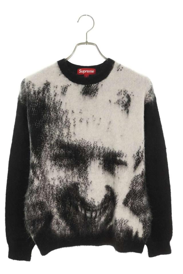 シュプリーム サイズ:S  Aphex Twin Mohair Sweater 総柄モヘアニット 中古 SB01