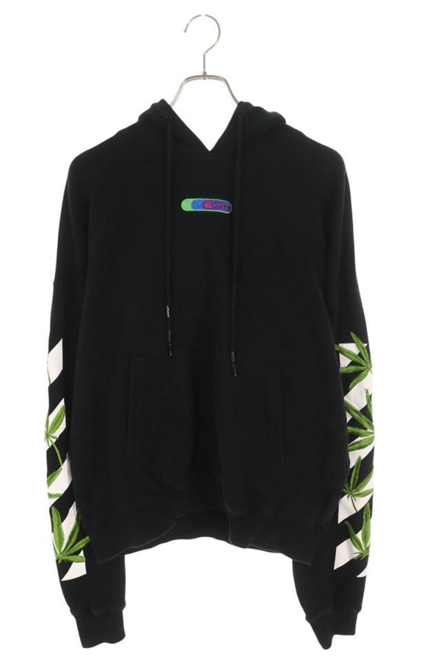 オフホワイト サイズ:L  OMBB037S22FLE010 バックプリントデザインパーカー 中古 OM10