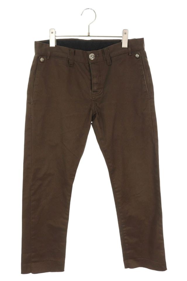 クロムハーツ サイズ:MD  CHINOS クロスボールボタンコットンチノロングパンツ 中古 SS07