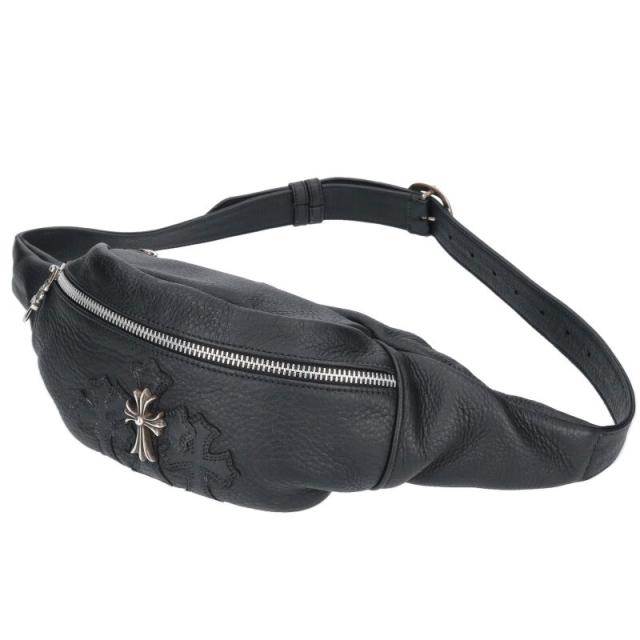 クロムハーツ   #3 SNAT PACK スナットパック スモールCH装飾クロスパッチレザーボディーバッグ 中古 NO05