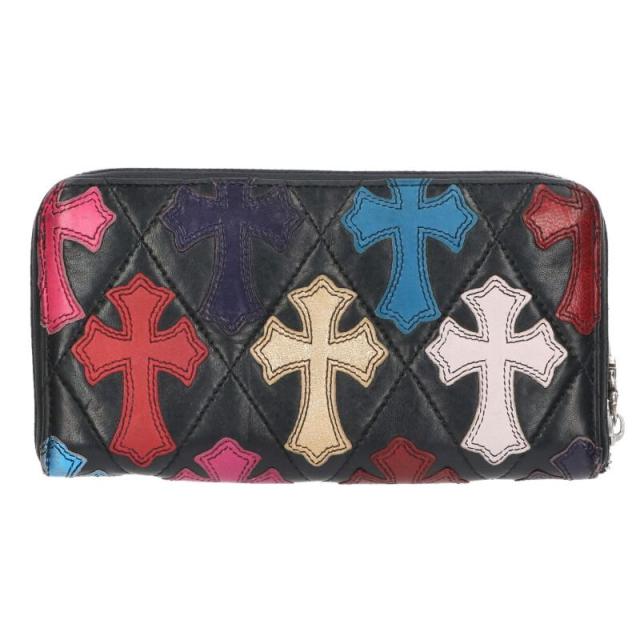 クロムハーツ   REC F ZIP QUILTED マルチセメタリークロスキルティング財布 中古 NO05