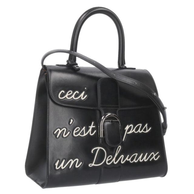 デルボー サイズ:MM  ルーモアMM マグリットコレクション ボックスカーフ2WAYショルダーバッグ 中古 GZ14