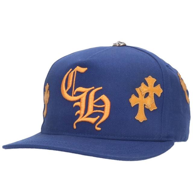 クロムハーツ サイズ:ONE SIZE  CH HAT クロスパッチ付きCH刺繍ベースボール帽子 中古 SJ02