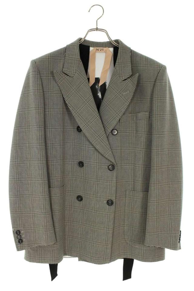 ヌメロヴェントゥーノ サイズ:44  C23EN2M  L0215019 千鳥格子テーラードジャケット 中古 BS99