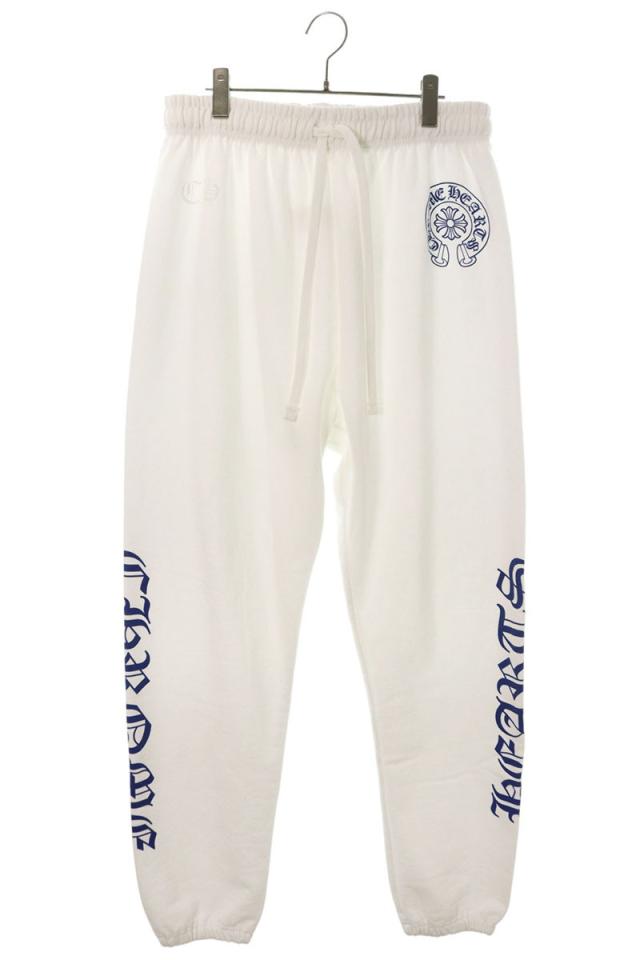 クロムハーツ サイズ:XL  SWEAT PANTS サイドロゴプリントロングパンツ 中古 OK15