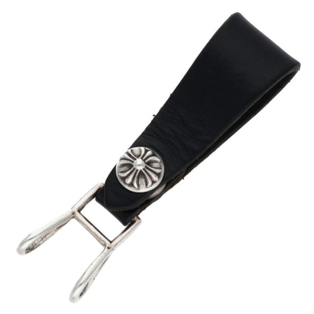 クロムハーツ   BELT LOOP クロスボールボタンレザーベルトループ 中古 FK04