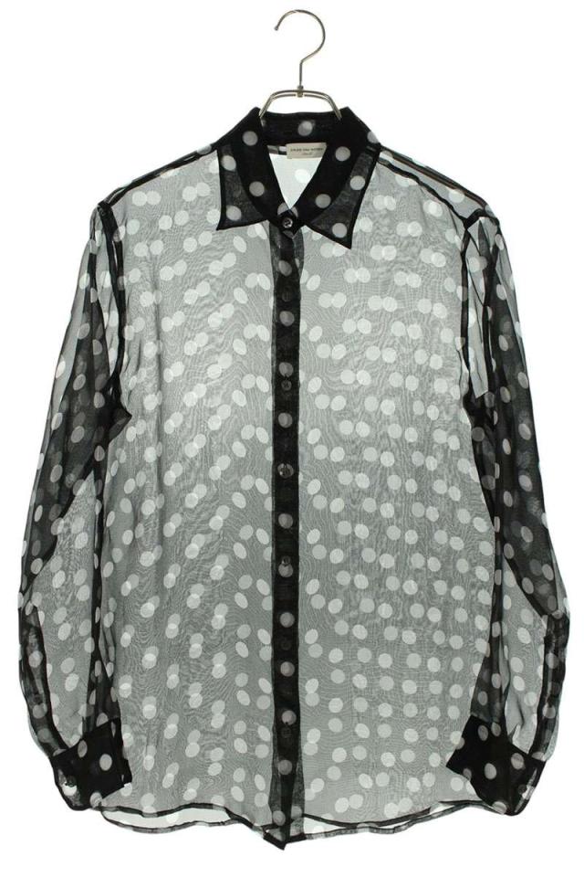 ドリスヴァンノッテン サイズ:36 水玉柄シルクシアー長袖シャツ 中古 BS99