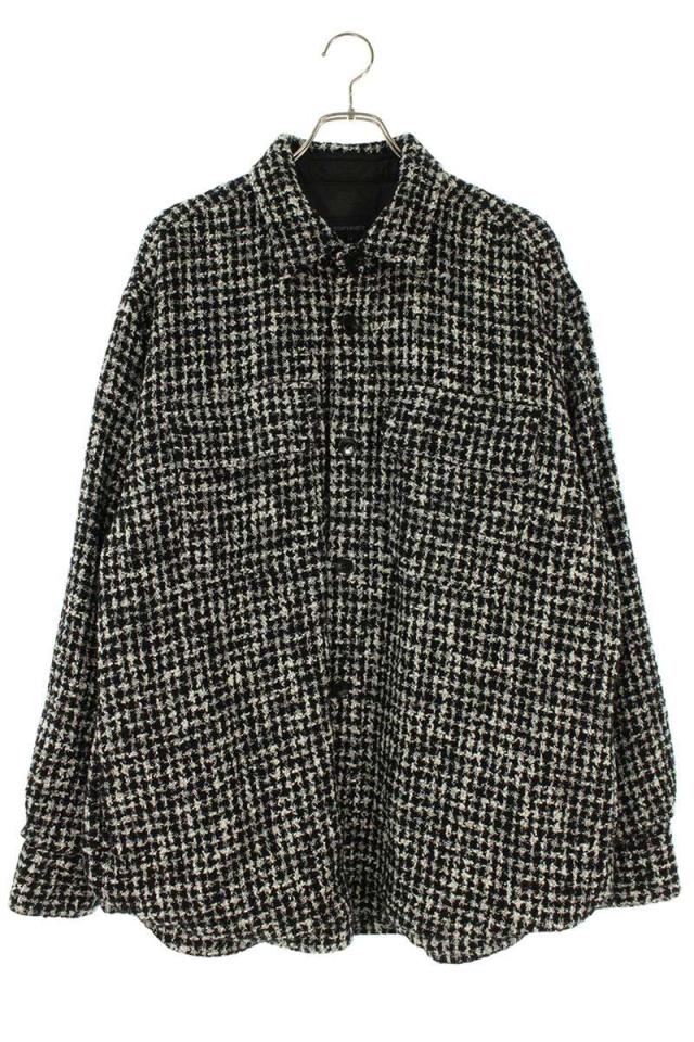 ソフネット サイズ:M  MOULIN WOOL OVERSIZED SHIRT JACKET SOPH-232013 千鳥格子デザインツイードシャツブルゾン 中古 BS99