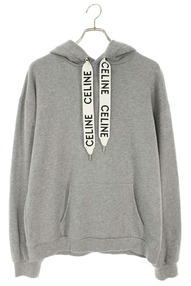 セリーヌ サイズ:L  2Y468670Q ロゴドローコードプルオーバーパーカー 中古 SB01