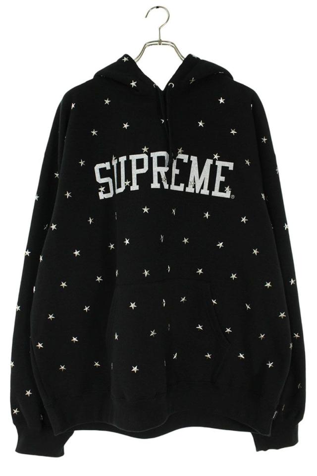 シュプリーム サイズ:XXL  25AW  Stars Studded Hooded Sweatshirt スタースタッズパーカー 中古 OM10